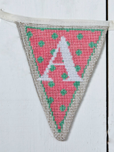 Alphabet pastel bunting PDF patterns